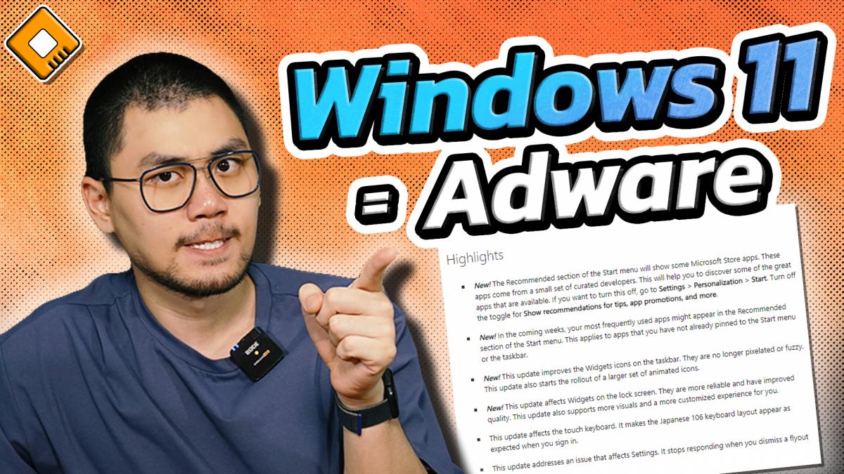 Windows 11 ถูกจัดเป็น Adware อย่างเป็นทางการ - Microsoft ยัดโฆษณาให้ ...